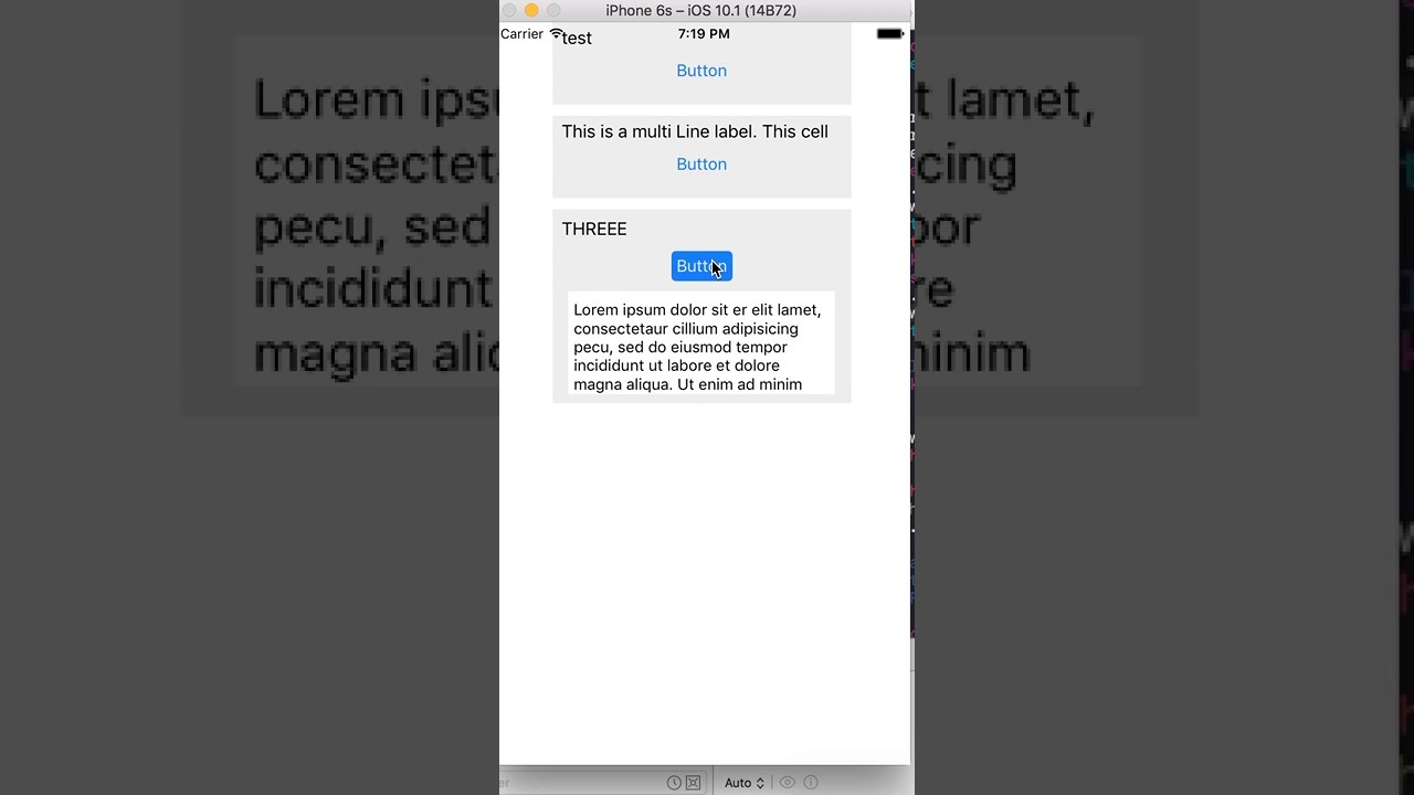 dynamic colection cell height