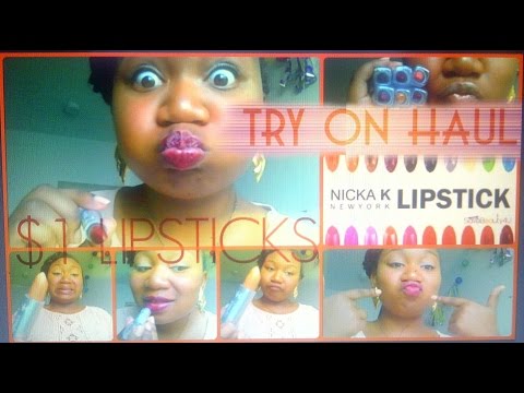 $1 Lipsticks??! | TRY ON Haul & Review | TrendyRissy!;)