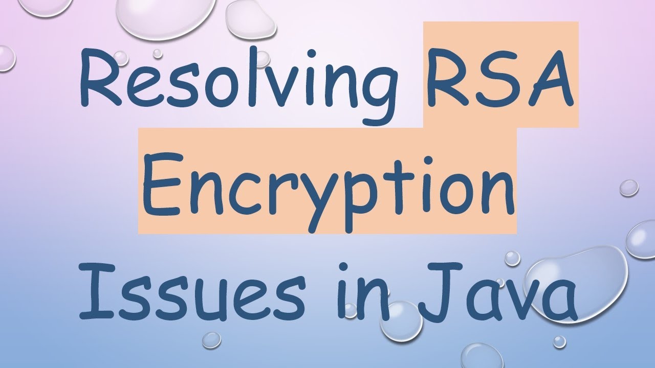 Resolving RSA Encryption Issues in Java