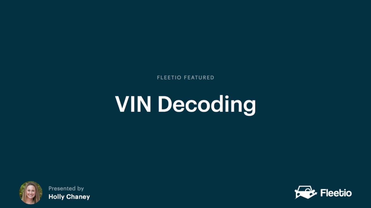 VIN Decoding in Fleetio