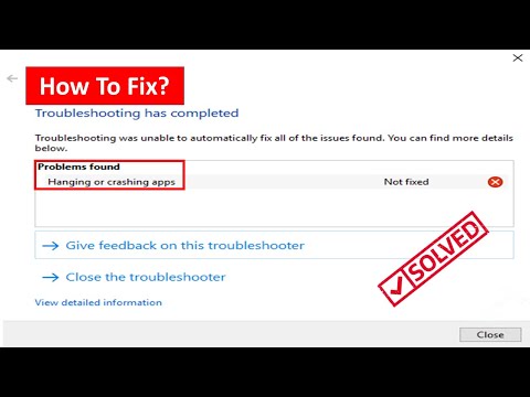 Fix Hanging Or Crashing Apps Message In Windows Store Apps Troubleshooter