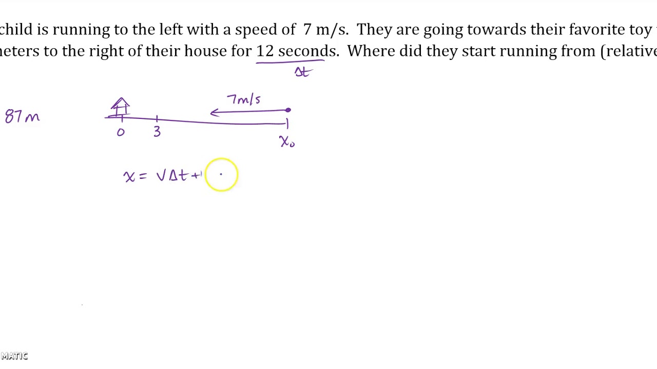 basic constant velocity word problem
