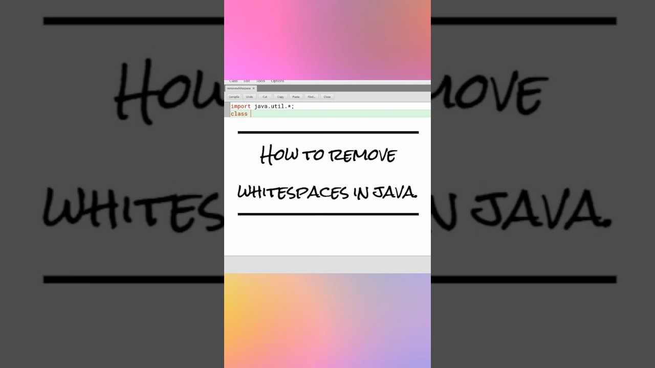 How to remove whitespaces in java #coding #curious #javalanguage # trend 📈#learn