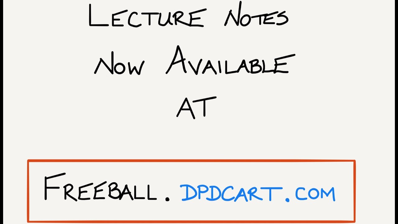 Lecture Notes