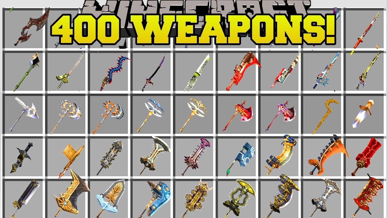 Minecraft: 400+ NEW WEAPONS!!! (BIGGEST WEAPON MOD IN MINECRAFT!) Mod Showcase