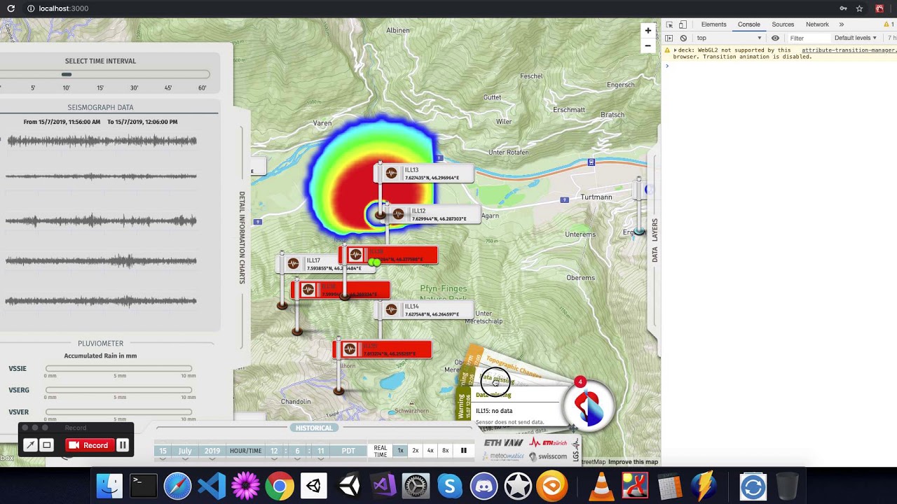 Data visualization using Mapbox and React