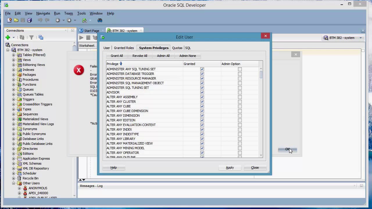 Create Connection in Oracle with SQL Developer