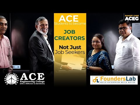 ACE Students to become Entrepreneurs tie-up with FoundersLab | ACE Engineering College (Autonomous)