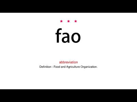 How to pronounce fao - Vocab Today