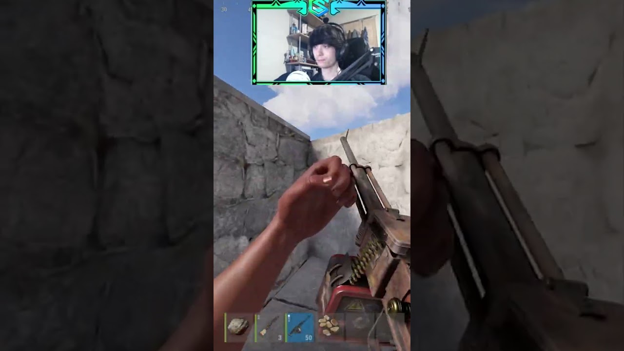 HMLMG on wipe day! - rust #rust #viral #shorts