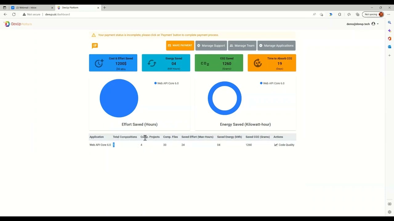 DevUp Dashboard