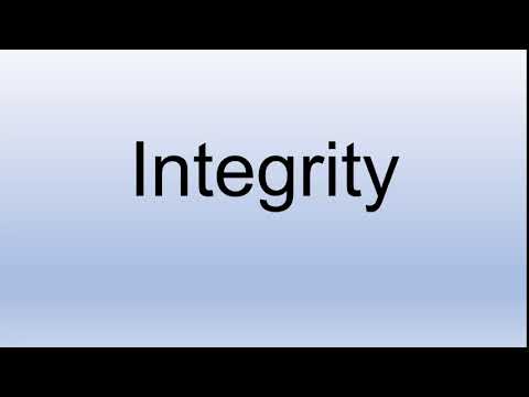 How To Say Integrity In English