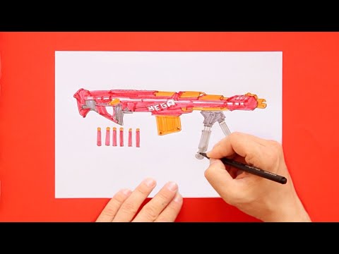 How to draw Nerf Mega Centurion