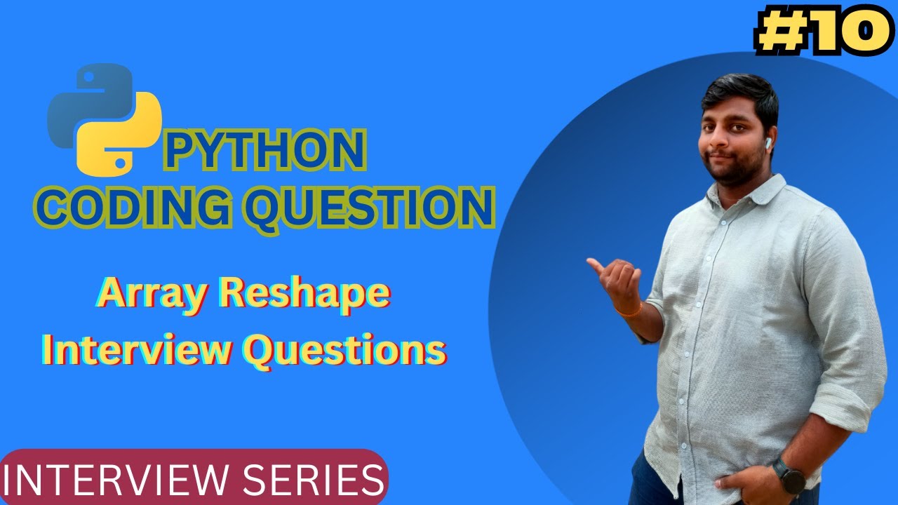 Python Interview Question | Reshape Array Using Python | Data Science Interview Questions#python #1k