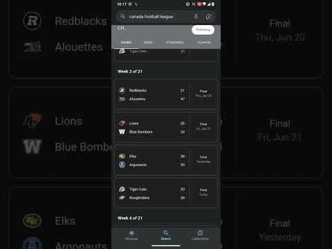 Canadian Football League Scores #canadianfootball