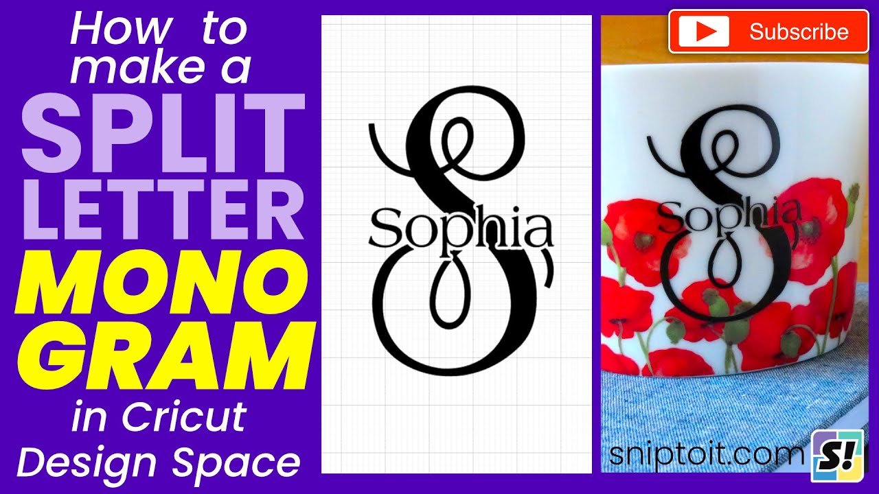 How to make an EASY Split Monogram with Cricut!