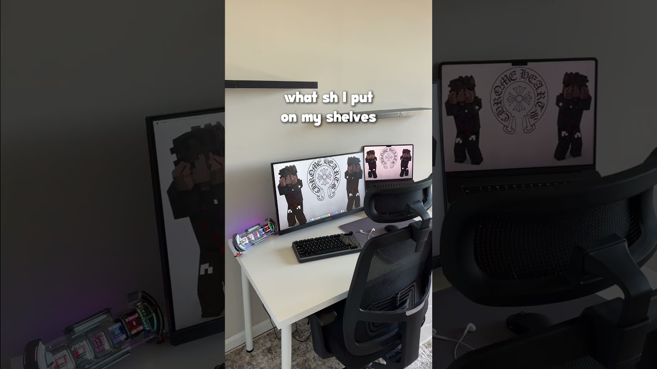 What Should I Put on My Shelves?! 😭🔥#shelves #desksetup #setupideas #cleansetup #minimalsetup