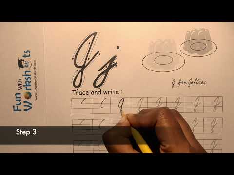Capital Letter J | Learn Cursive writing | Funwithworksheets.com | Free worksheets