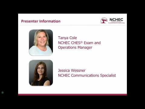 CHES Exam Information Webinar: April 23, 2025