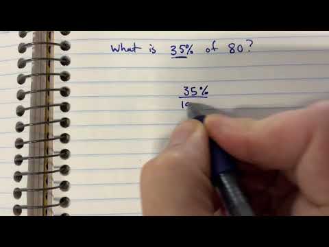 What is 35% of 80?