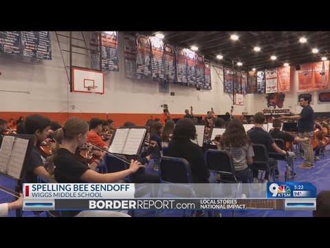 Wiggs Middle School hosts special sendoff for student in National Spelling Bee