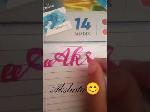 Akshata name calligraphy|please subscribe🙏🙏#vickydhawan #calligraphy #shorts #youtubeshorts