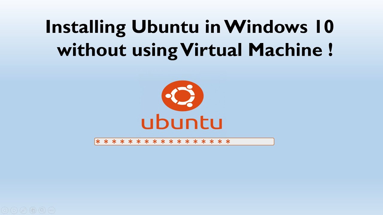 Installing Ubuntu in Windows 10 without using a Virtual Machine