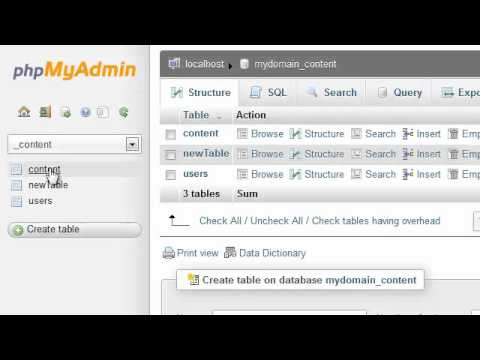 How to rename database tables in phpMyAdmin