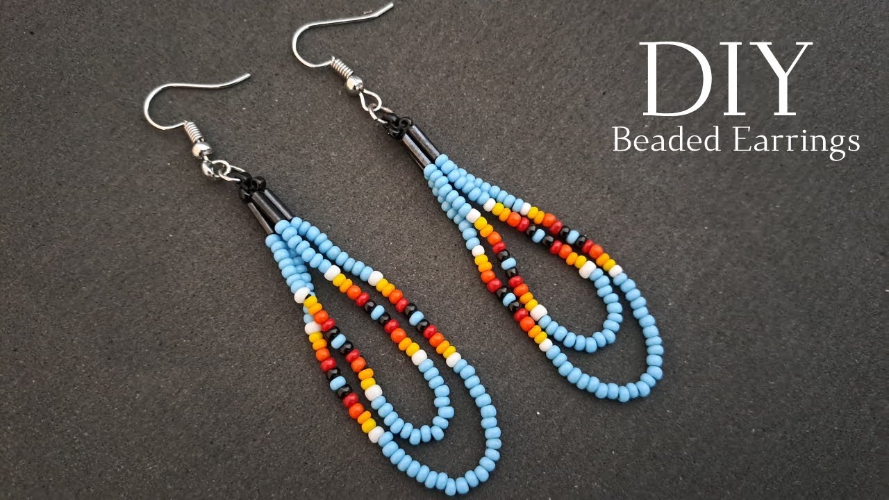 Make Gorgeous Beaded Earrings in Minutes DIY Beaded Earrings Tutorial How to Make Seed Bead Earrings
