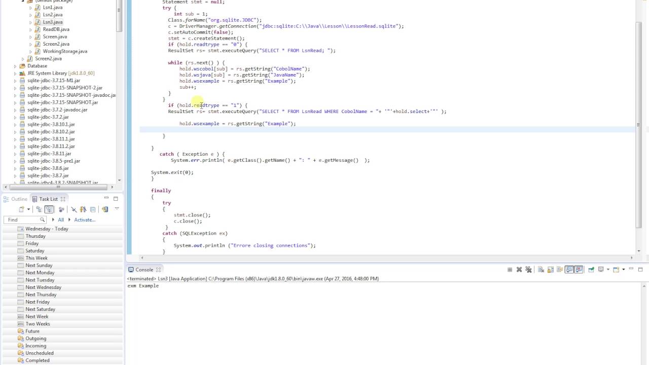 JAVA for COBOL programmers Lesson12