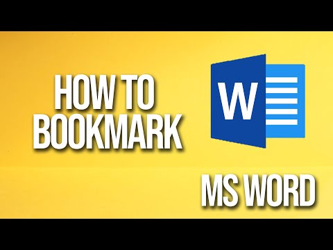 How To Bookmark Microsoft Word Tutorial