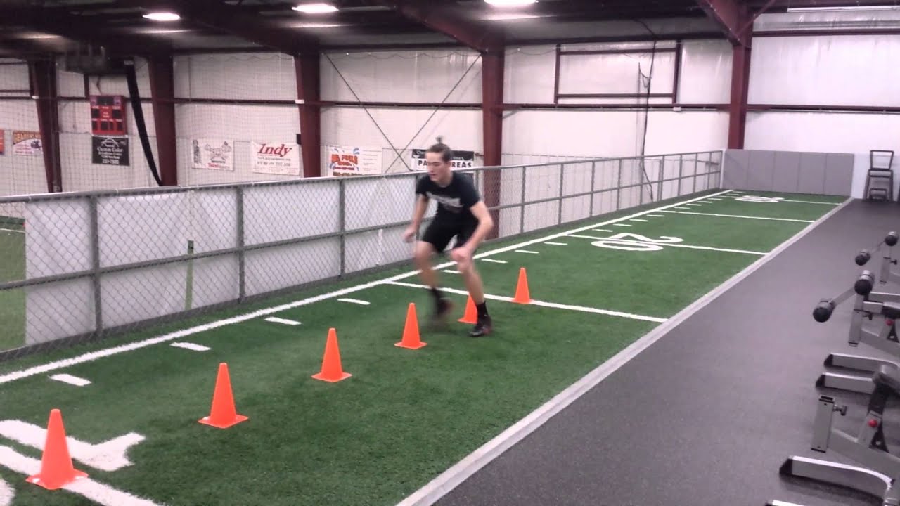 Lateral Shuffle Agility Cone Drill