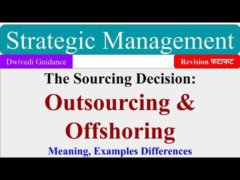 The Sourcing Decisions : Outsourcing and Offshoring, Strategic Management mba, aktu mba revision