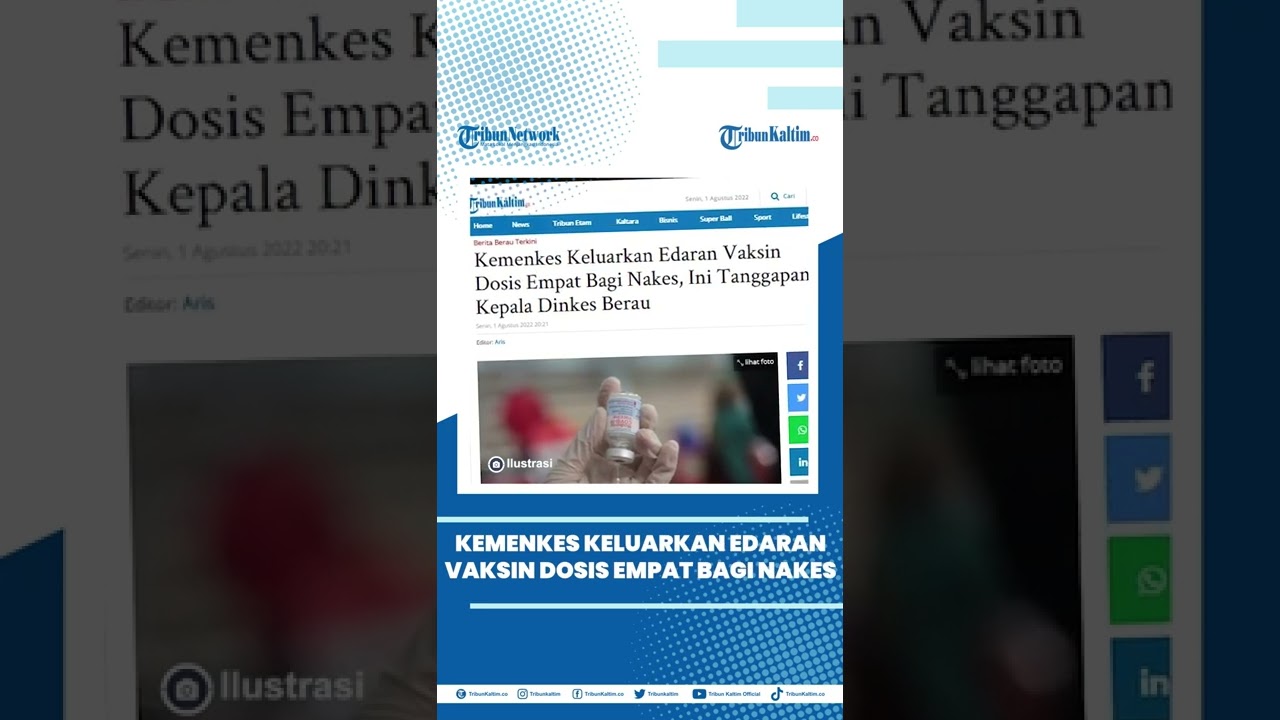 Kemenkes Keluarkan Edaran Vaksin Dosis Empat Bagi Nakes, Ini Tanggapan Kepala Dinkes Berau