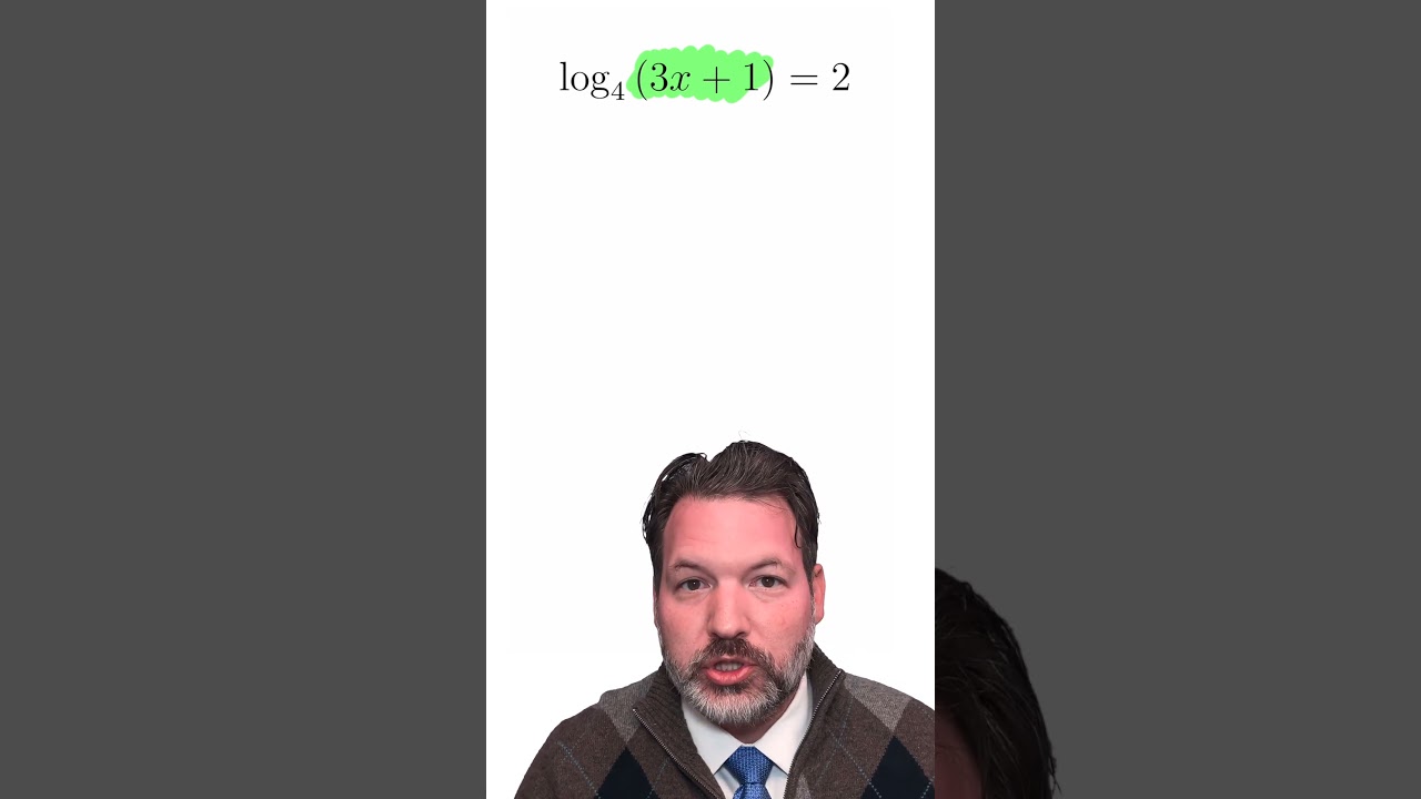 Logarithmic Equations Are the Puberty of High School Mathematics #oneminutemath
