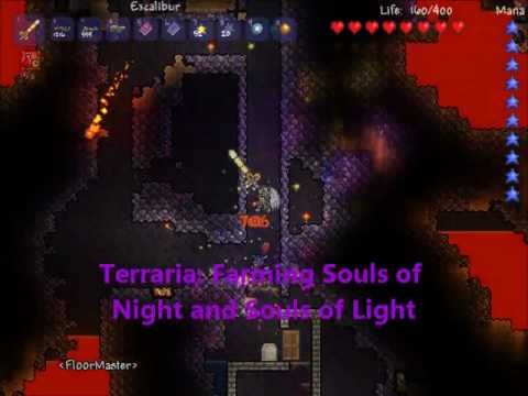 Terraria: How to Farm Souls of Night and Souls of Light EASY!