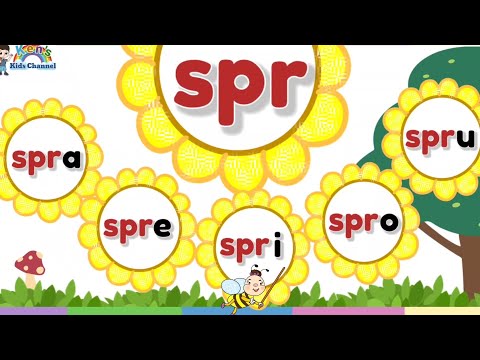 3-Letter Consonant Blend "spr" + R-Blends and L-Blends | English Reading Lesson for Kids