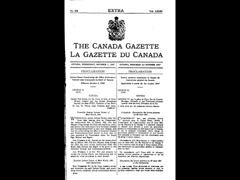 A read of Letters Patent, 1947 (Proclamation in Canada Gazette)