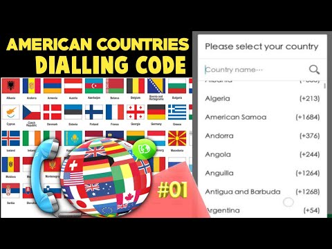 Country code numberเฅค American countries dialling code #01