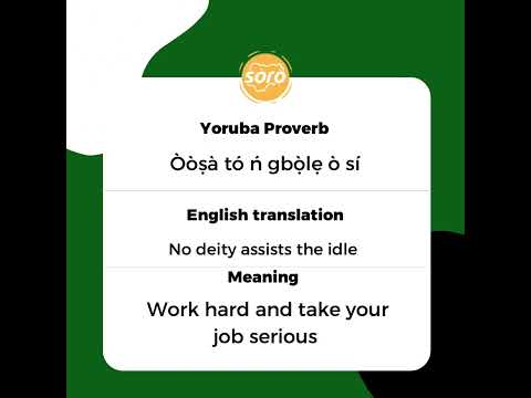 Yoruba proverbs