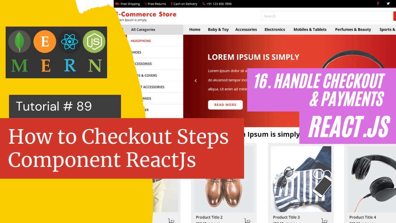 React js Tutorial # 89| How to  Checkout Steps Component in ReactJs |E-Commerce site