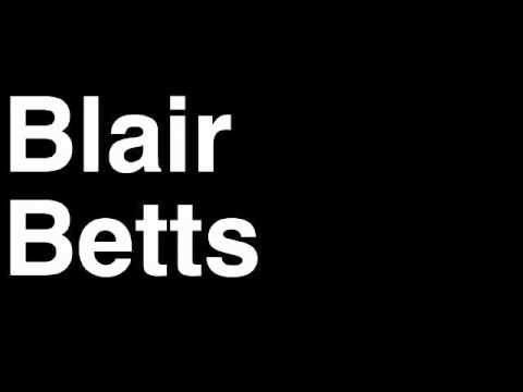 How to Pronounce Blair Betts Philadelphia Flyers NHL Hockey Player Runforthecube