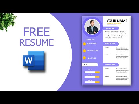 Resume templates word free download