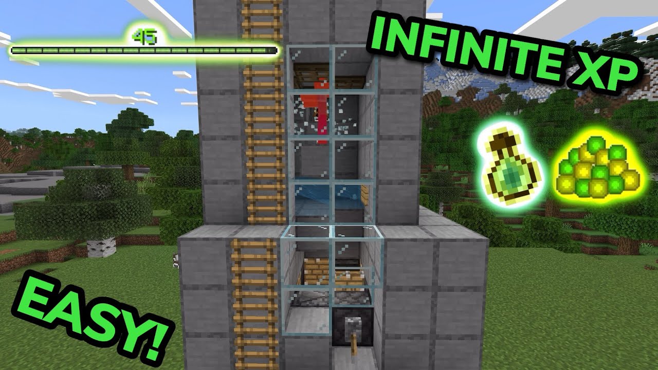 NEW EASY 1.21 XP FARM TUTORIAL in Minecraft Bedrock (MCPE/Xbox/PS/Switch/PC) - Minecraft Builders