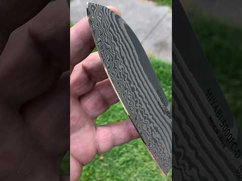 Mirror Sharpening A Miyabi Damascus Chef Knife With Japanese Water Stone #tormek #SJ-250