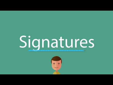 Signatures pronunciation