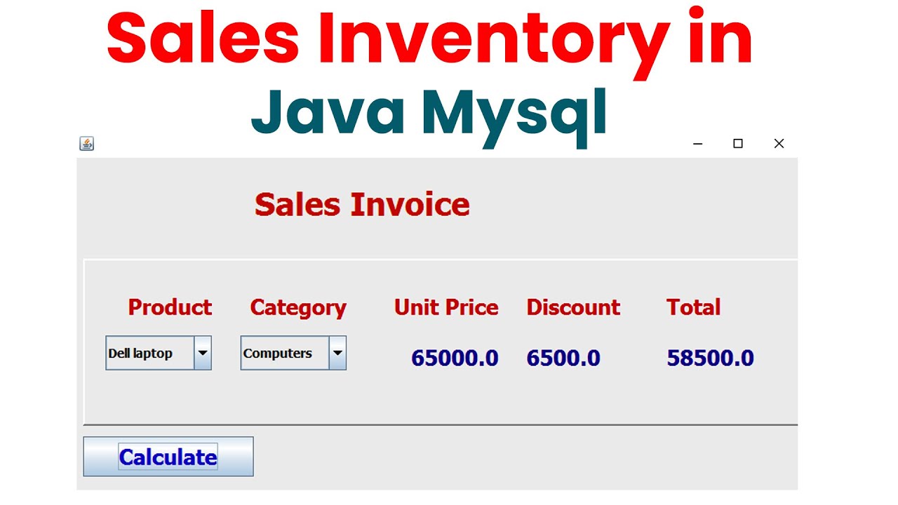 Sales Inventory in Java Mysql