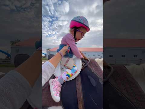 Never too early to leave your comfort zone #horseriding