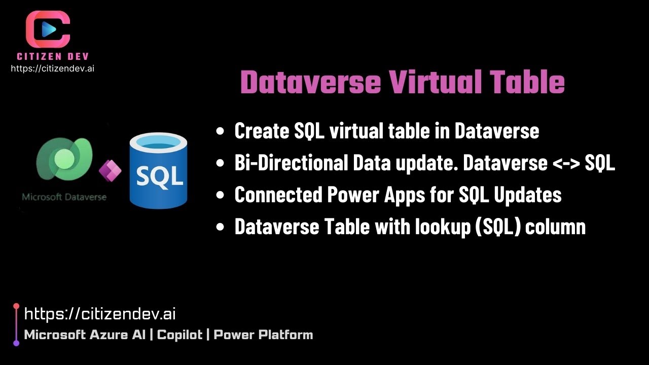 Dataverse Virtual Table & SQL Table