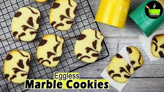 Eggless Marble Cookies Recipe | How To Make Marble Cookies | Bakery ...